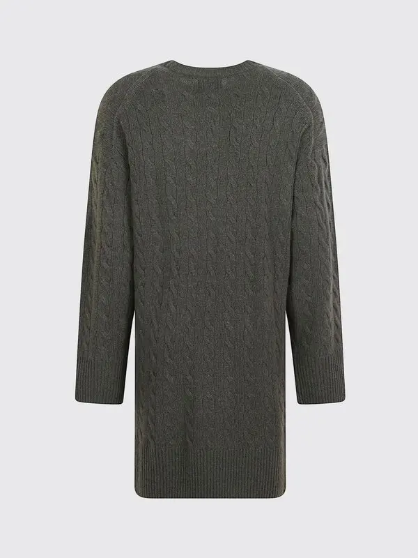 Polo Ralph Lauren Knit Wool Sheath Mini Dress With Embroidered Pony Logo