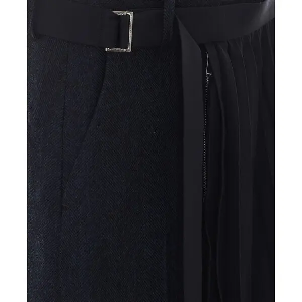 Sacai Double-faced Herringbone X Suiting Skirt