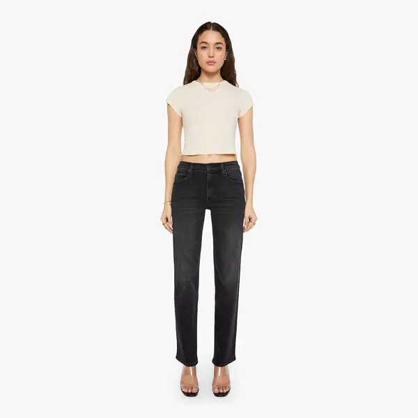 MOTHER The Newbie Skimp Bootleg Jeans - Black