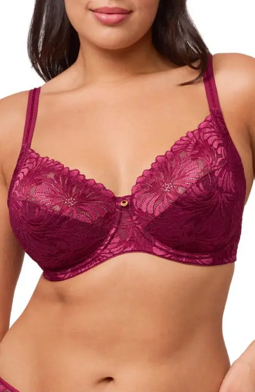 MONTELLE INTIMATES Vixen Muse Underwire Bra - Dark Cherry