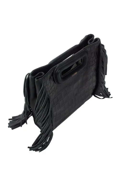 Maje Mini Embossed-leather M Bag With Chain