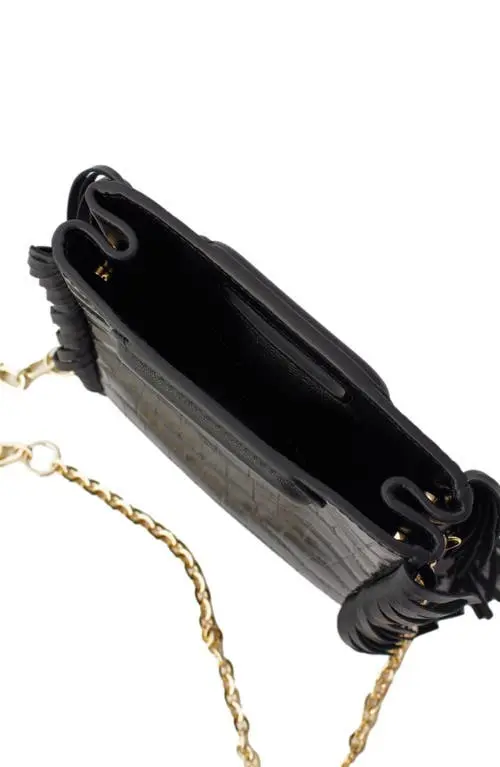 Maje Mini Embossed-leather M Bag With Chain