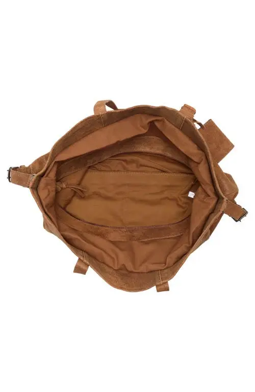 Free People Hollis Leather Tote - Cognac