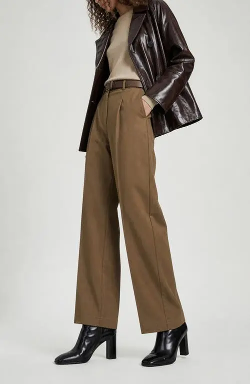 NOIZE Bridget Faux Leather Trench Coat