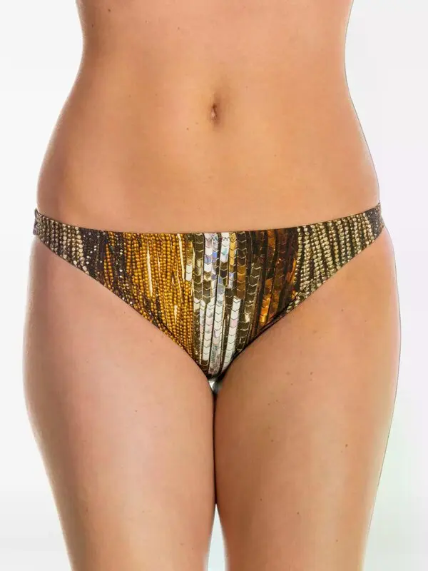 GOTTEX Embellished Bikini Bottoms - Brown