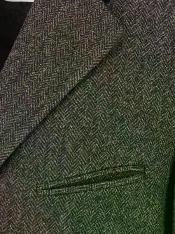 LOW CLASSIC Herringbone-pattern Wool Blazer