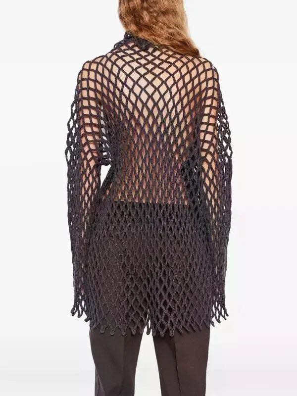 Max Mara Fishnet-knit High-neck Sweater