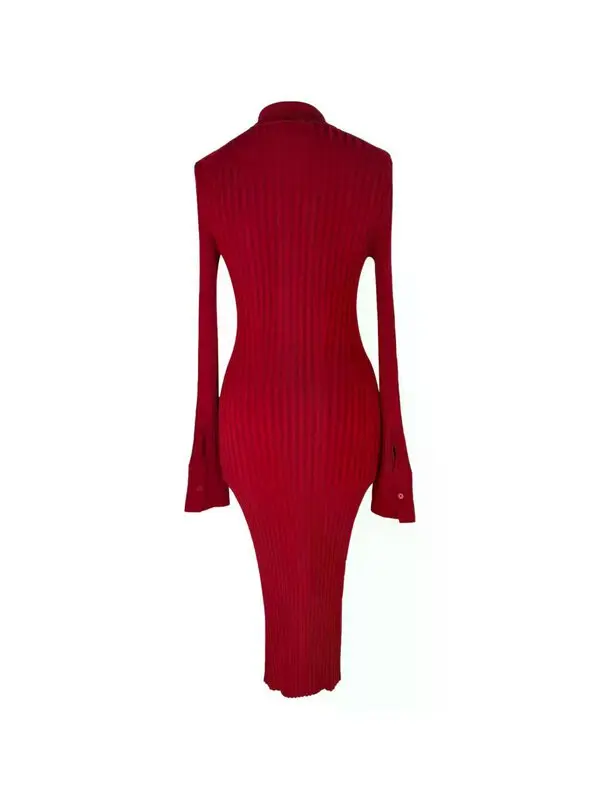 Galvan Ribbed-knit Midi Dress