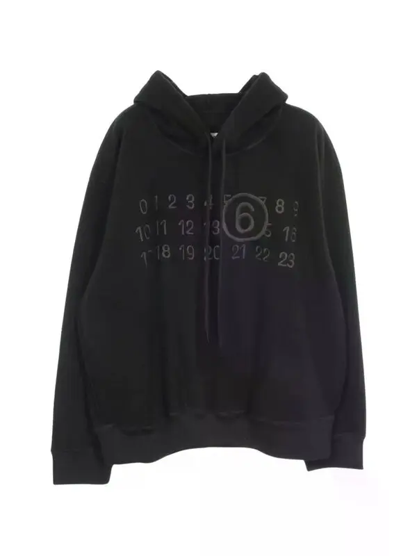 MAISON MARGIELA 2020s Logo-print Hoodie - Black
