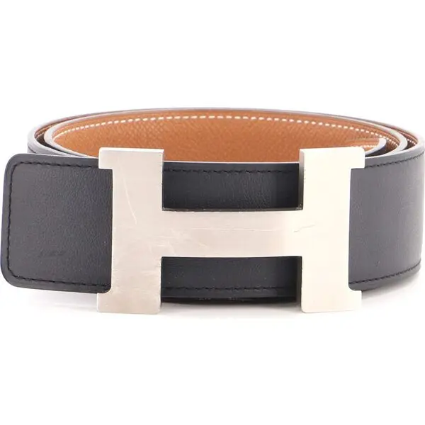 Hermès Constance Reversible Belt Leather Wide - Black