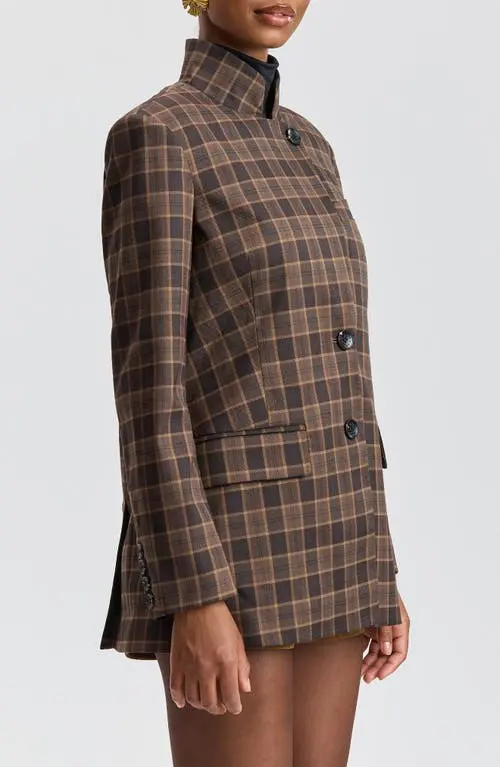 Avec Les Filles Check Boxy Blazer