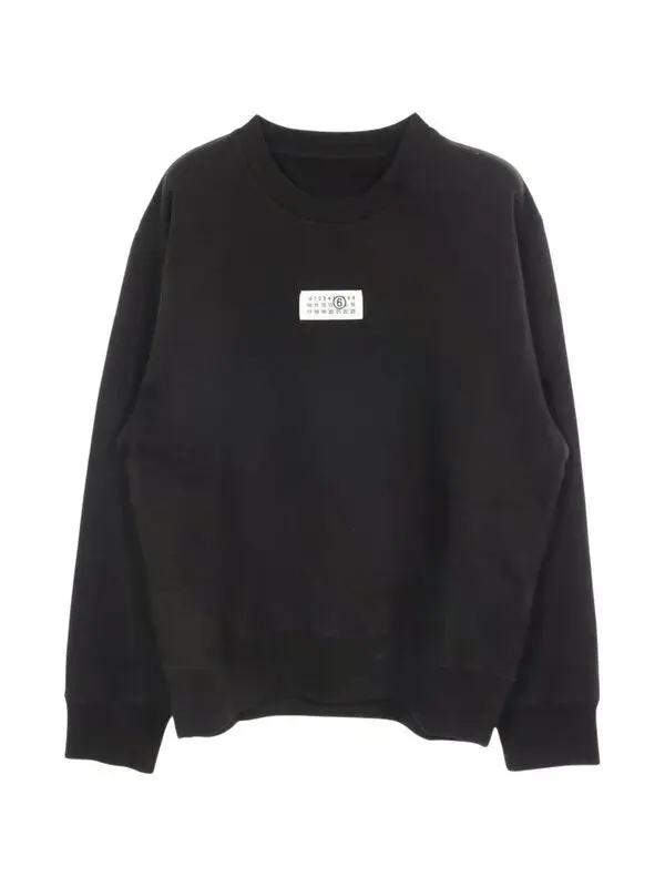 MAISON MARGIELA 2020s Numbering Logo Patch Stitch-detail Sweatshirt