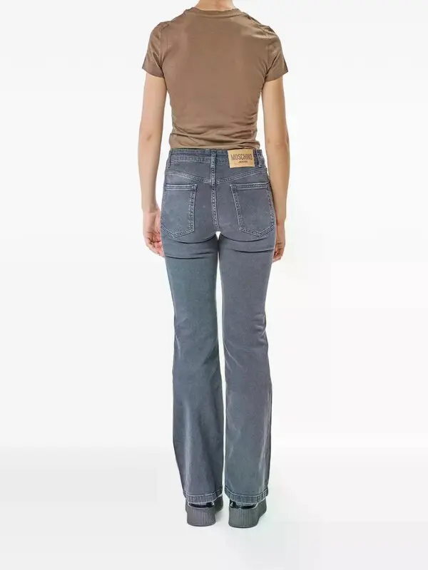 Moschino Low-rise Flared Jeans - Grey