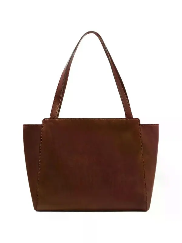 THE BRIDGE Logo-print Leather Tote Bag - Brown