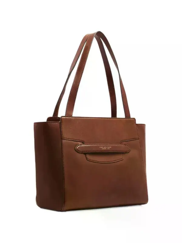 THE BRIDGE Logo-print Leather Tote Bag - Brown