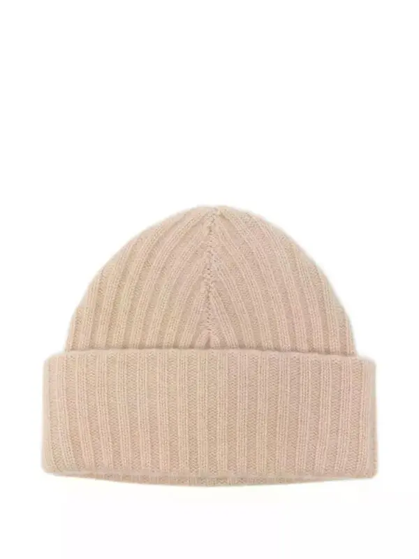 LISKA Lina Ribbed-knit Cashmere Beanie Hat - Neutrals