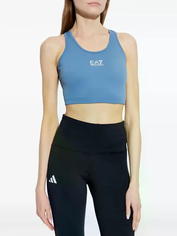 EA7 Logo-print Racerback Top