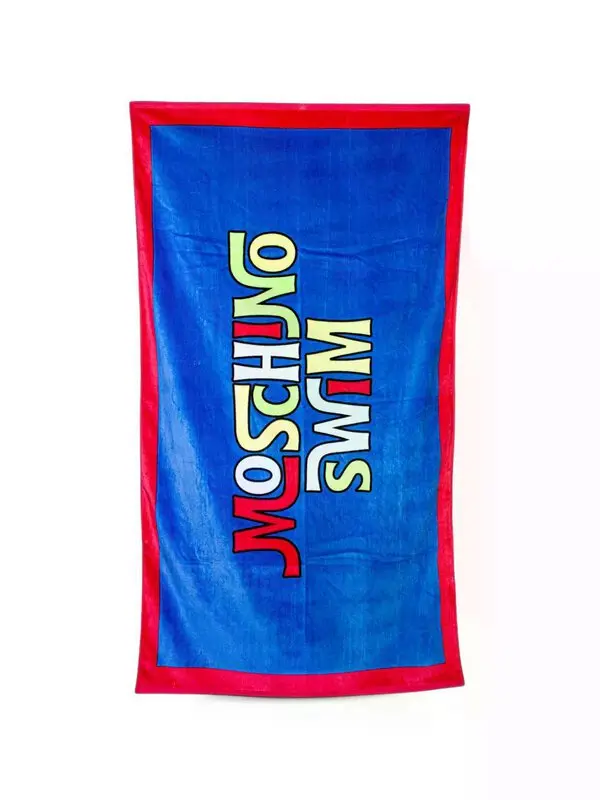 Moschino Logo-print Beach Towel - Blue