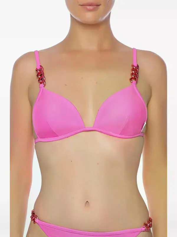 Moschino Chain-link Bikini Top - Pink