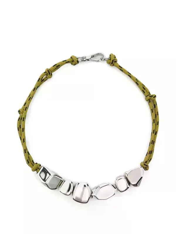 Plan C Metal Stones Necklace - Silver