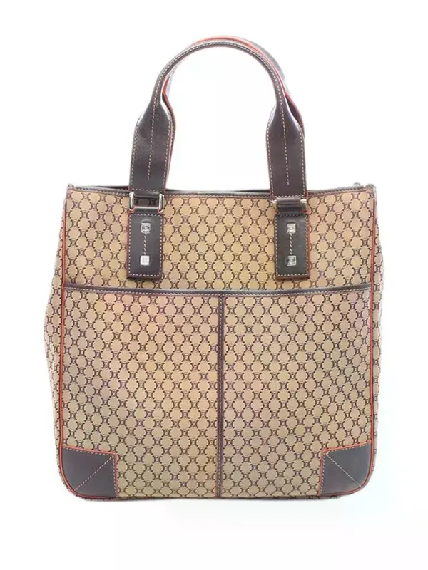 Celine 2000-2026 Macadam Canvas Tote Bag - Neutrals