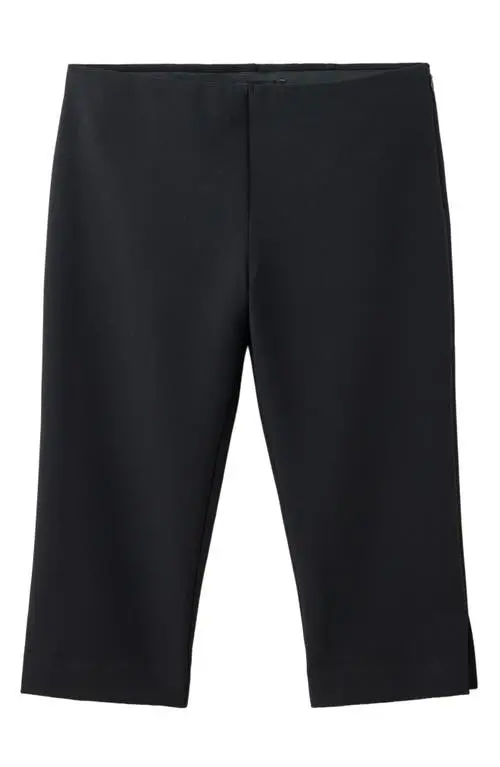 Mango Slim Fit Capri Pants - Black