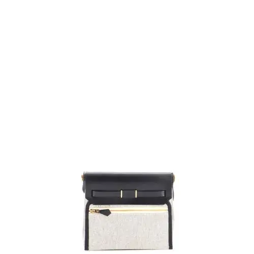 Hermès Herbag Zip Toile And Leather 20 - Black