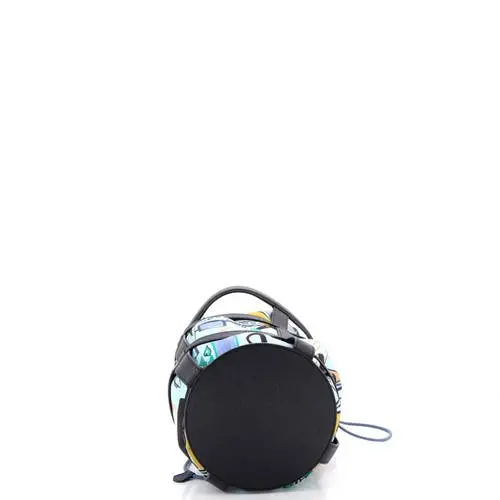 Hermès Musardine Bucket Bag Printed Silk With Leather