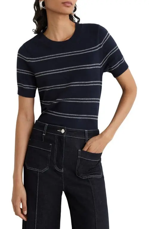 REISS Sabrina Short Sleeve Sweater