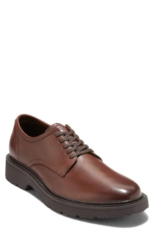 Cole Haan Broome Grand Lug Sole Plain Toe Oxford - Woodbury/java