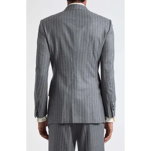 TOM FORD Moulin Pinstripe Wool Sport Coat - Grey