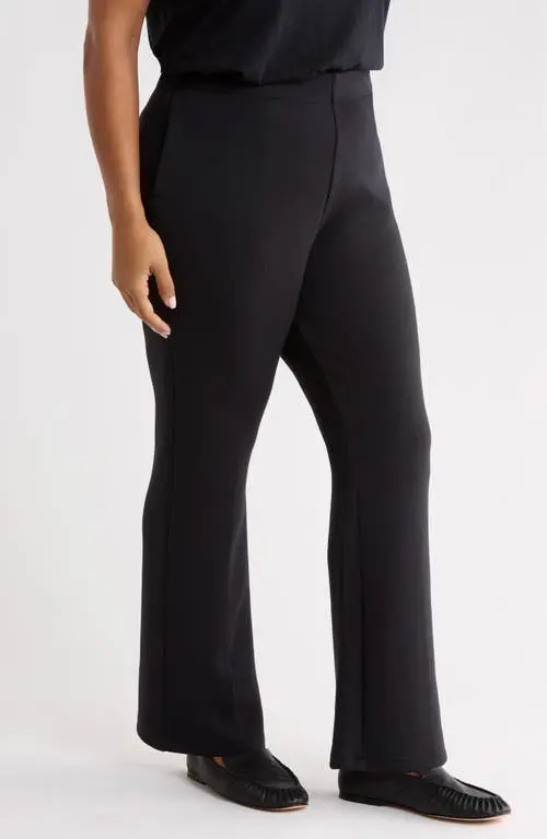 Caslon Flare Leg Scuba Pants - Black