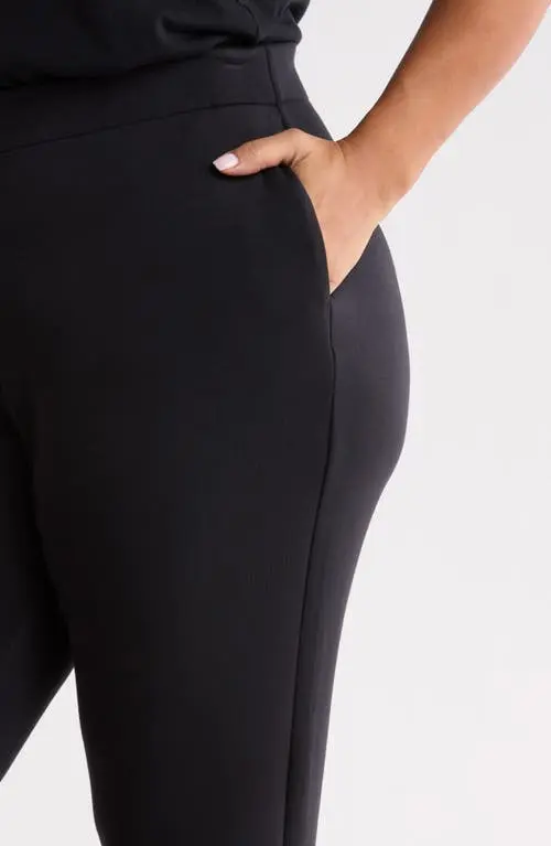 Caslon Flare Leg Scuba Pants - Black