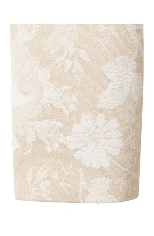Mango Soutache Detail Floral Jacquard Cotton Blend Jacket