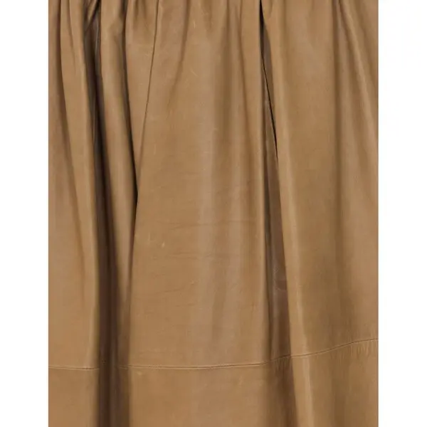 Auralee Fine Baby Calf Leather Skirt - Cream