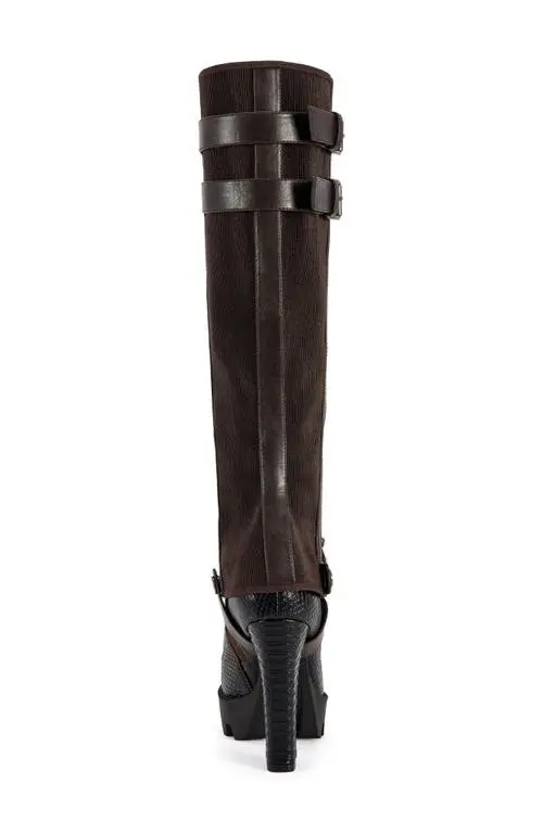 AZALEA WANG Cinder Faux Leather Knee High Boot