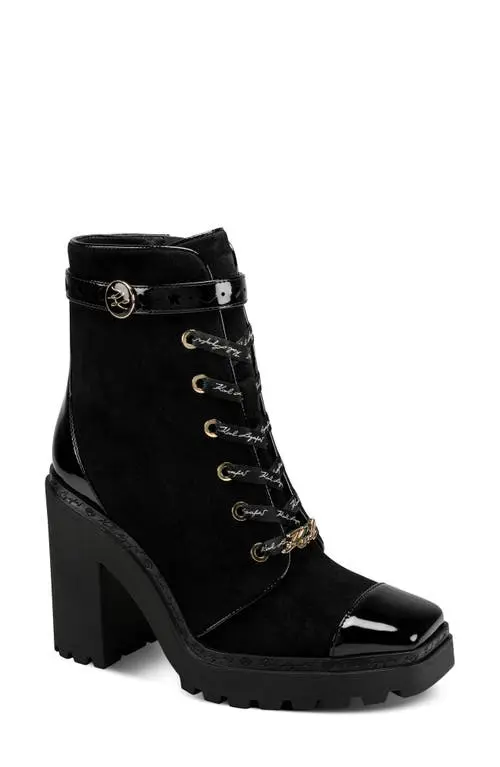Karl Lagerfeld Paris Shona Heeled Bootie - Black