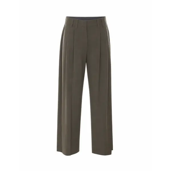 Brunello Cucinelli Tropical Luxury Wool Pants - Gray
