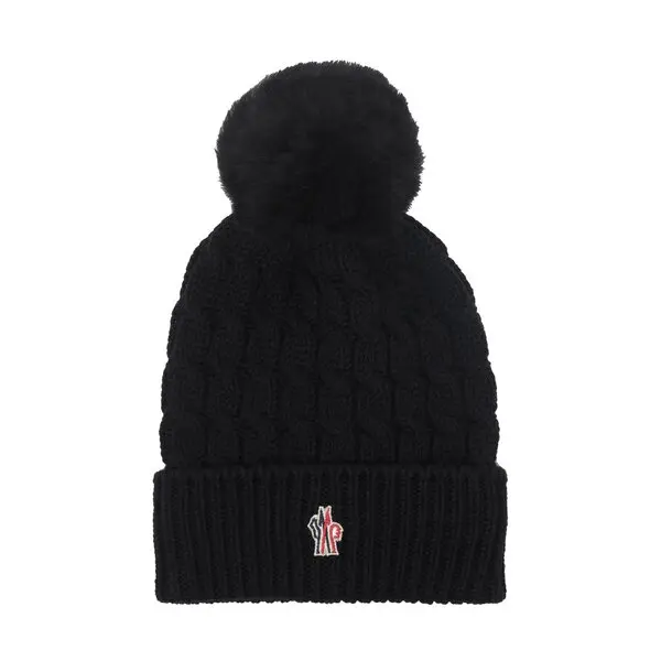 Moncler Logo Hat - Black