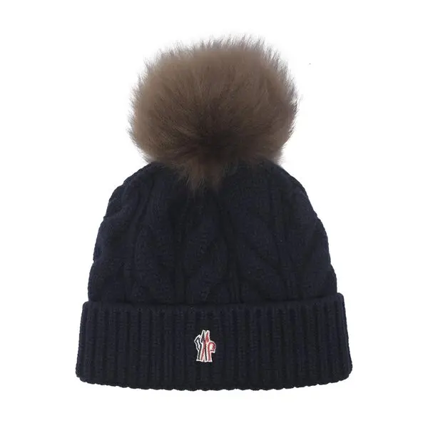 Moncler Logo Hat - Black