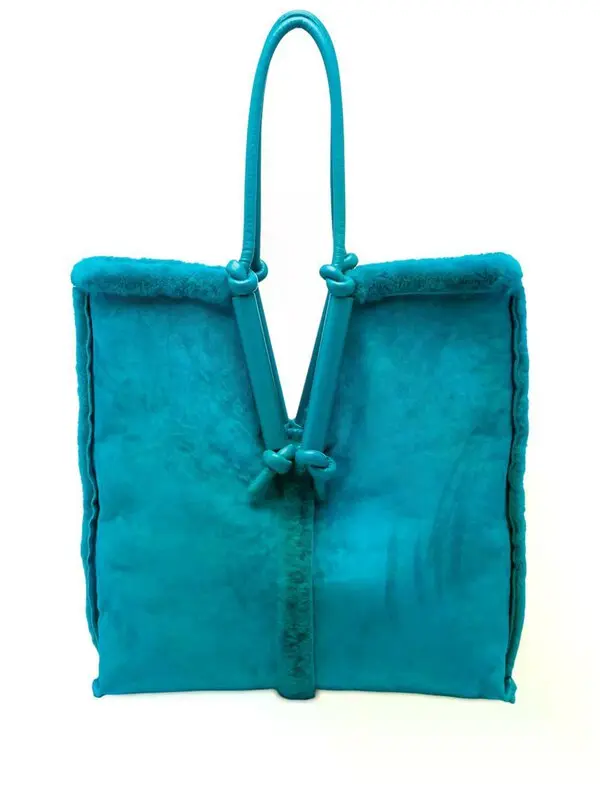 Bottega Veneta 2012-2026 Suede And Shearling Bolster Reversible Tote Bag