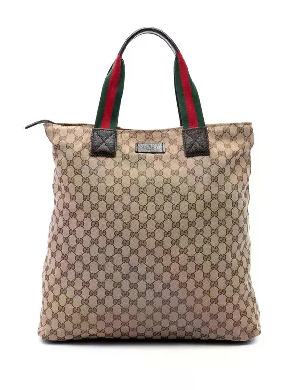 Gucci 2016-2026 Gg Canvas Web Vertical Tote Bag