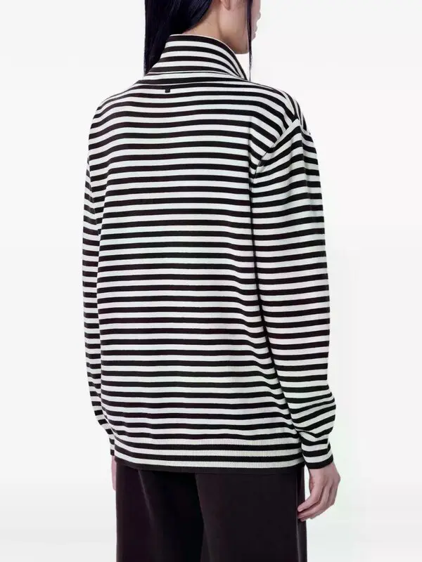 Max Mara Striped Turtleneck Sweater - Neutrals