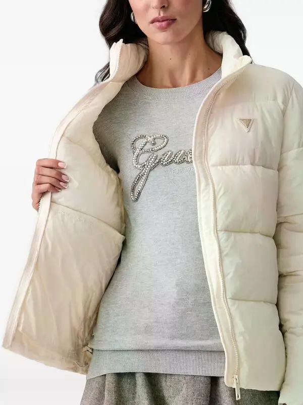 Guess Quilted Logo-plaque Jacket