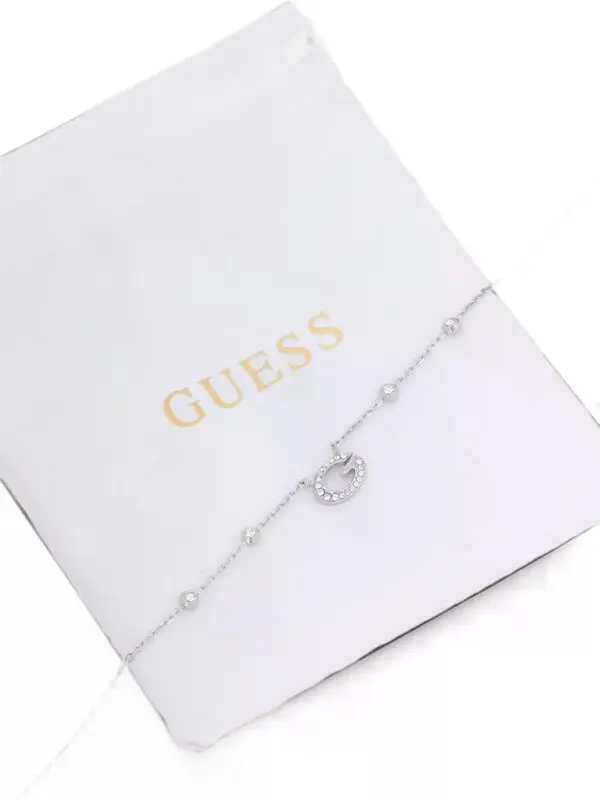 Guess Camden Crystal-embellished Logo-pendant Necklace