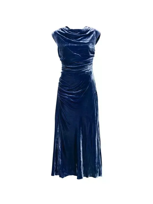 Simkhai Burke Draped Velvet Midi Dress