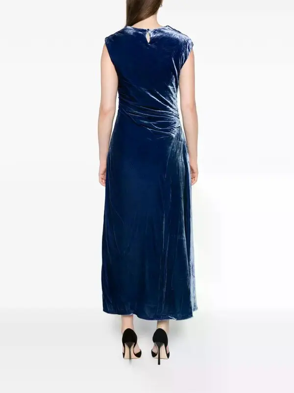 Simkhai Burke Draped Velvet Midi Dress