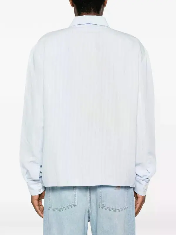DAILY PAPER Textured-stripe Long-sleeve Shirt