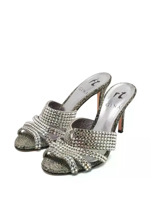 GINA Crystal-embellished Slide Sandals