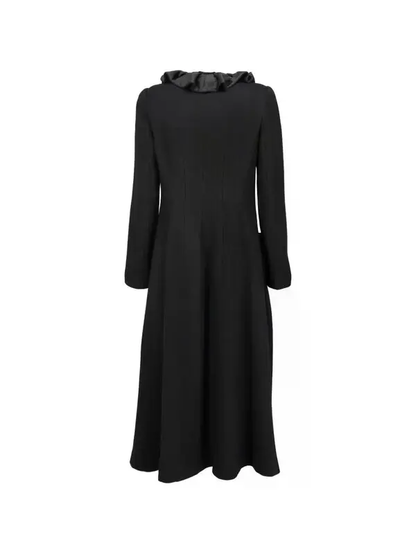 Emporio Armani Ruffle-collar Button-up Coat
